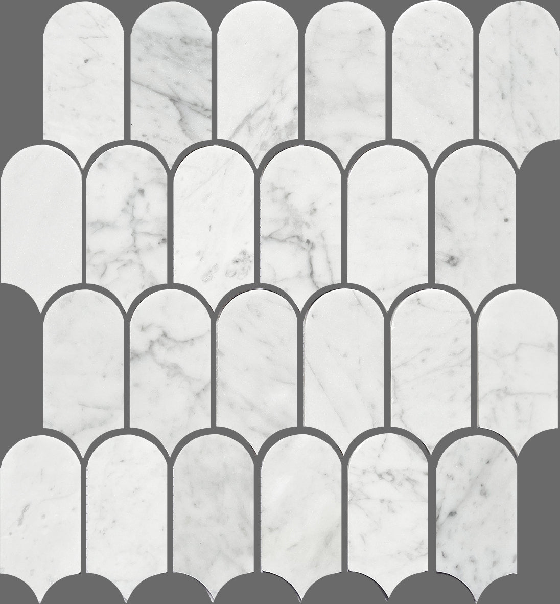 Marble Mosaic Tiles - Artemis Carrara White Feather Honed 50x103 — All ...